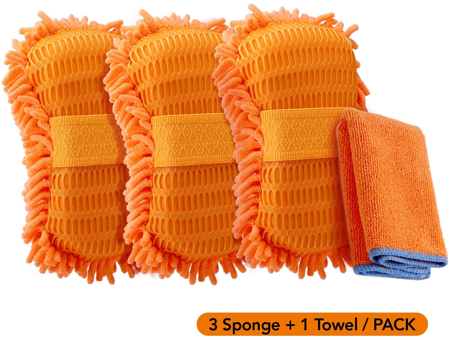 Microfiber Car Wash Sponge + Towel Kit – Global Store Supply