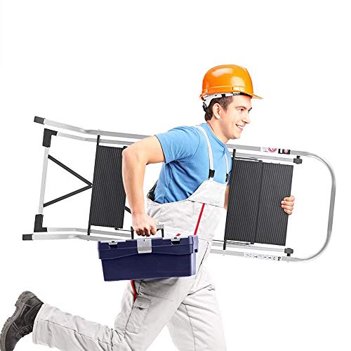 Lightweight Aluminum 3 Step Ladder Step Stool Single-Hand Carry Ladder ...